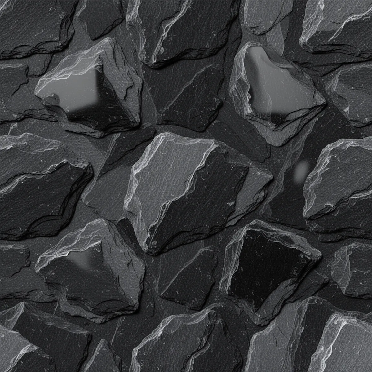 Seamless Dark Slate Stone Wall Texture - Free Download & Craft Designs
