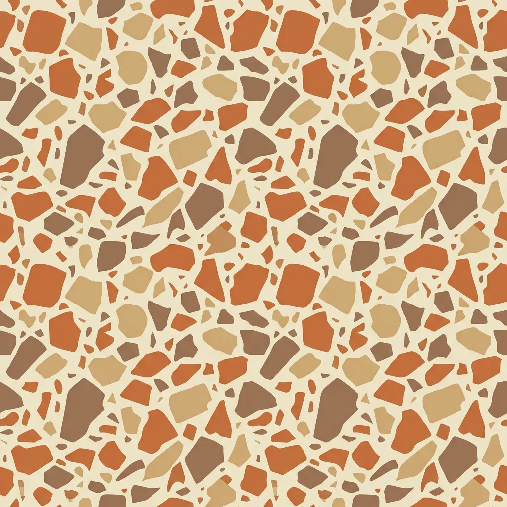 Seamless Terrazzo Pattern With Earth Tone Fragments - Free Download ...