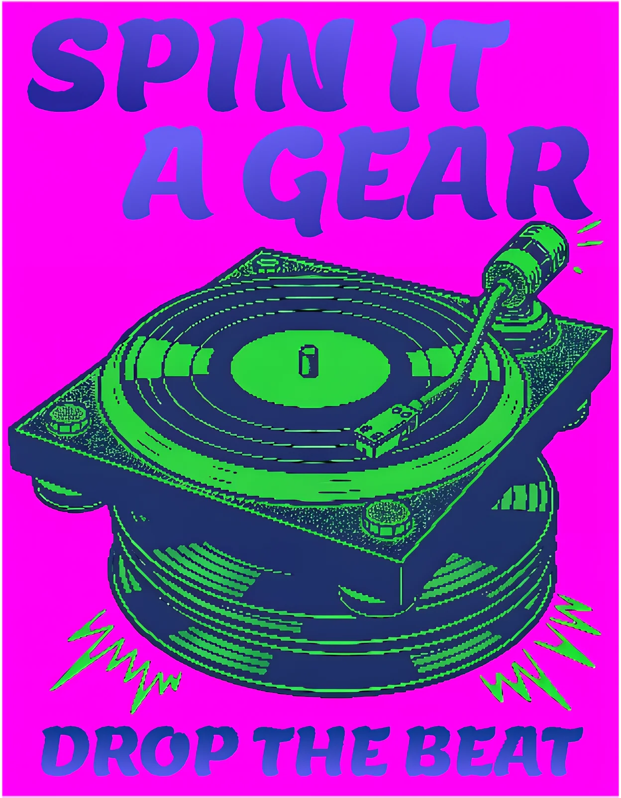 Turntable Music Poster Art - Free Download & Craft Designs