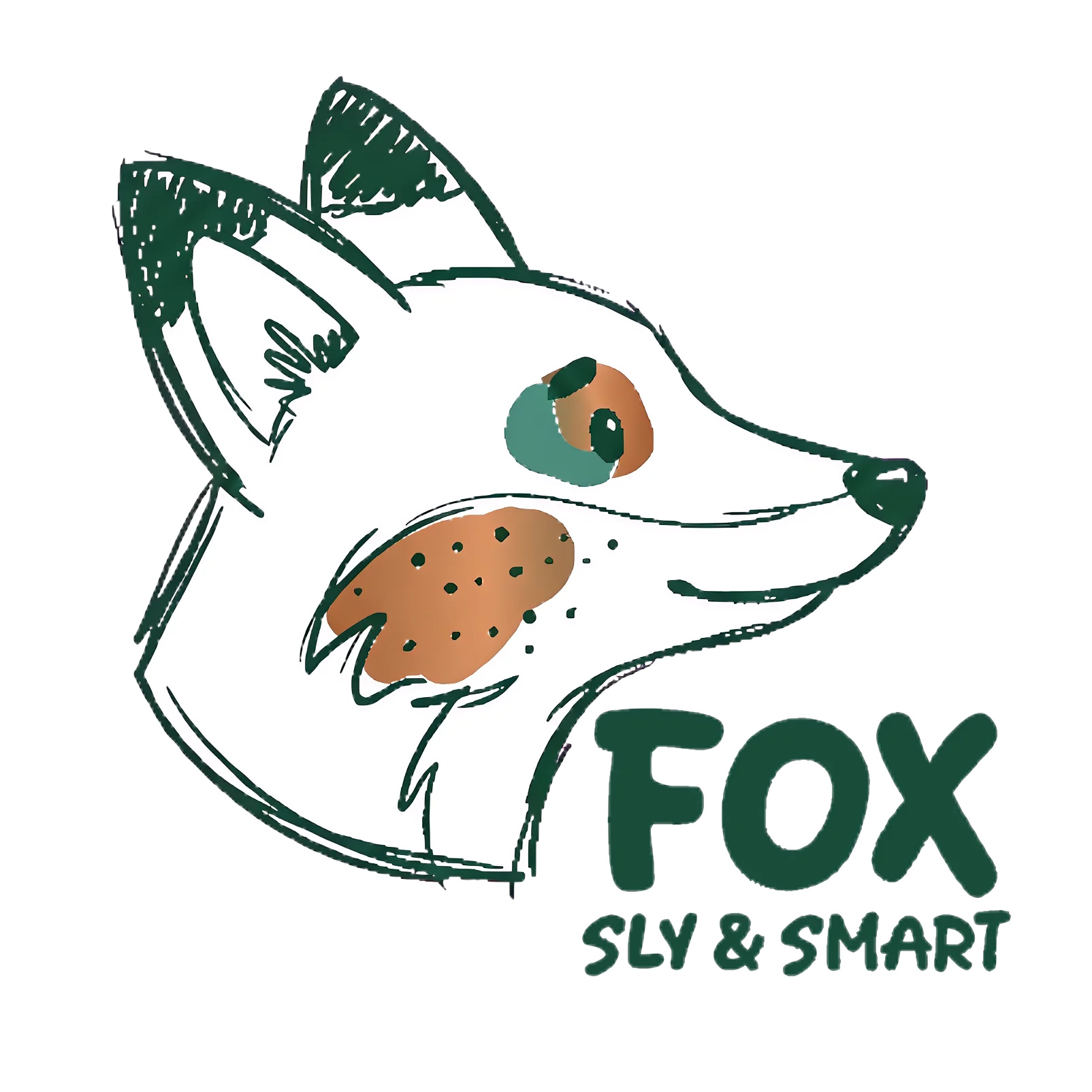 Fox Animal Portrait Logo - Free Download & Craft Designs