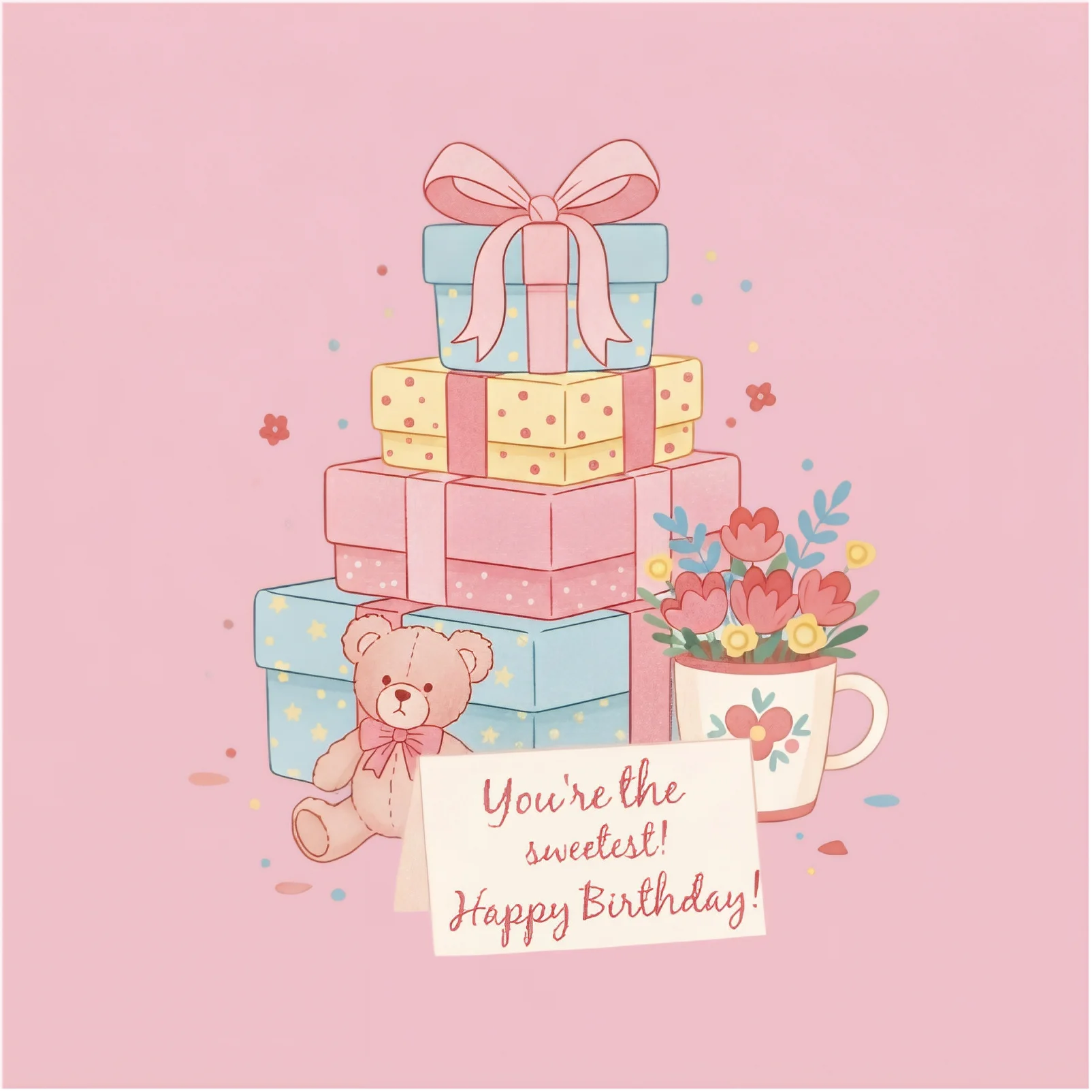 Birthday Greeting Card - Free Download & Craft Designs